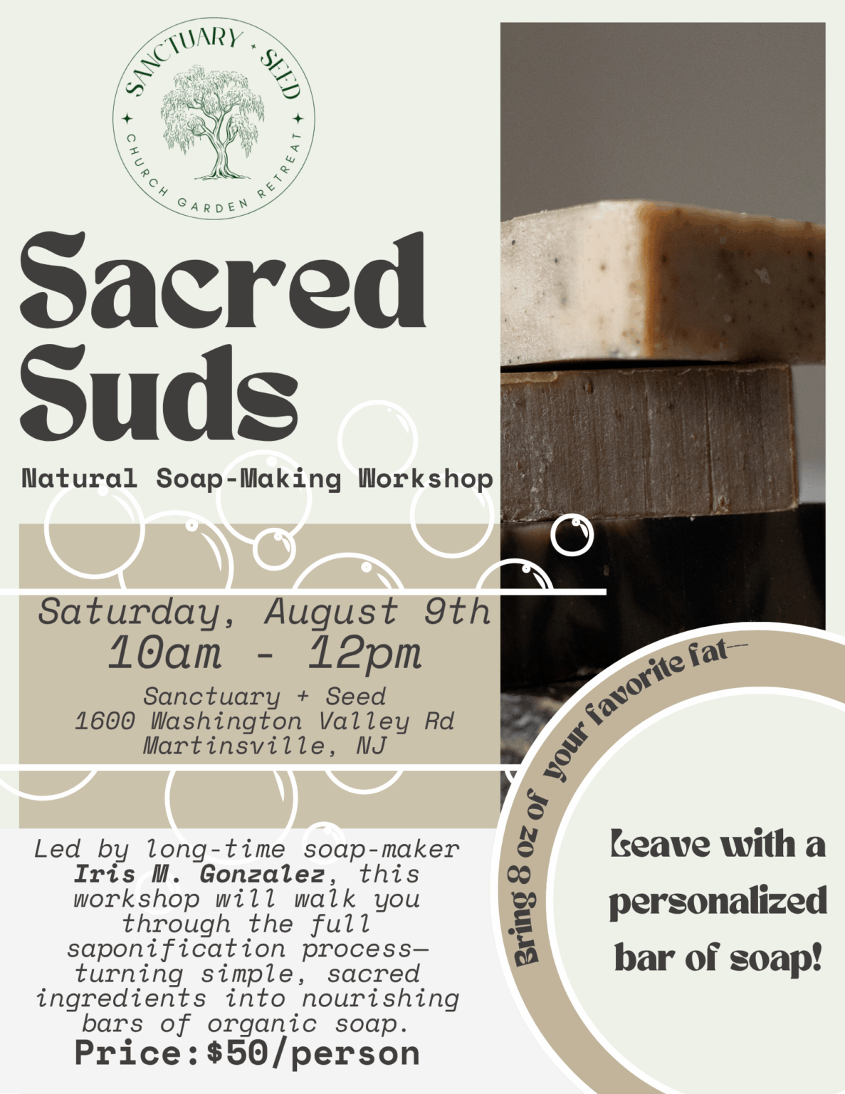 Sacred Suds: Natural Soap-Making Workshop | Visit Somerset County NJ