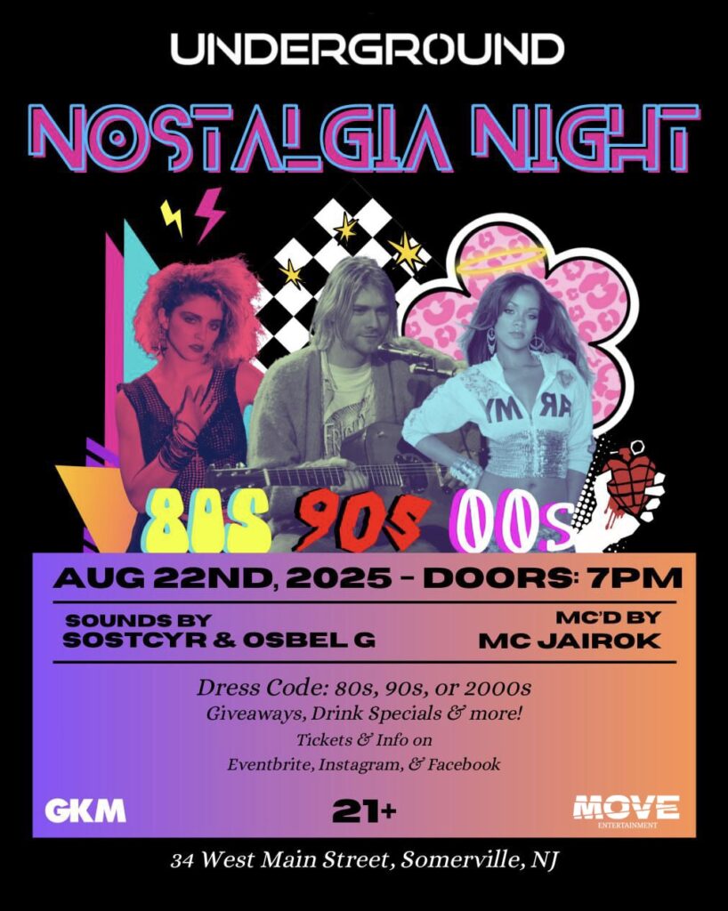 Underground - NOSTALGIA NIGHT | Visit Somerset County NJ